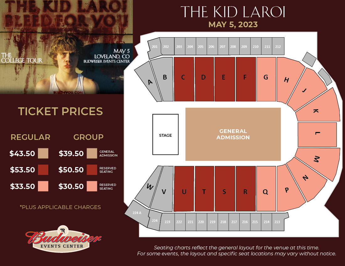 The Kid LAROI Bleed For You Tour | The Ranch Events Complex, Loveland ...